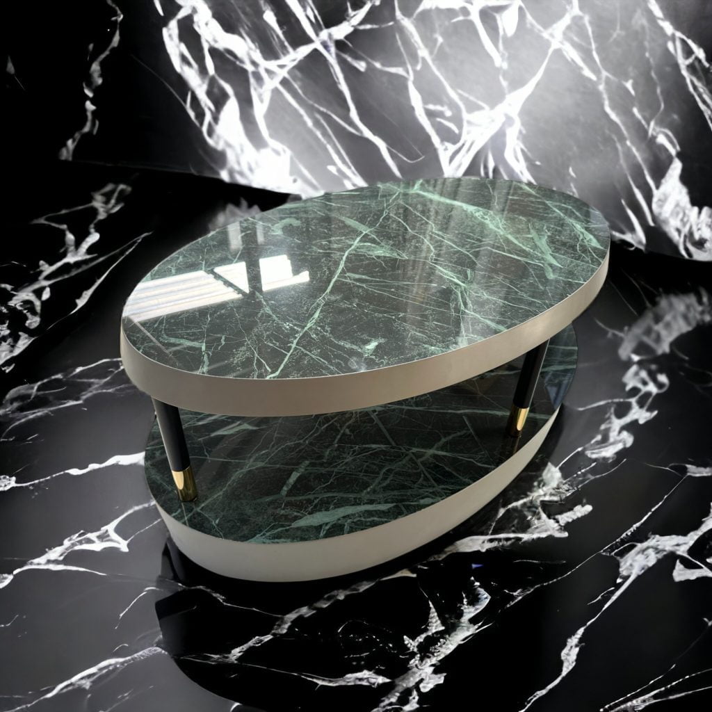 Porcelain Coffee Table Two Tiers 100x70x28cm